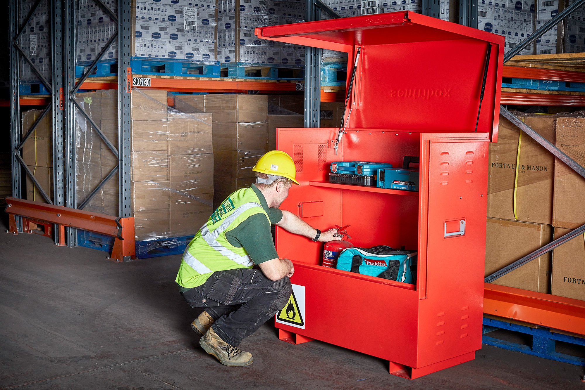 SENTRIBOX XLOCK F442 CHEMSTORE FLAMVAULT WITH DRIP TRAY - sentribox.co.uk